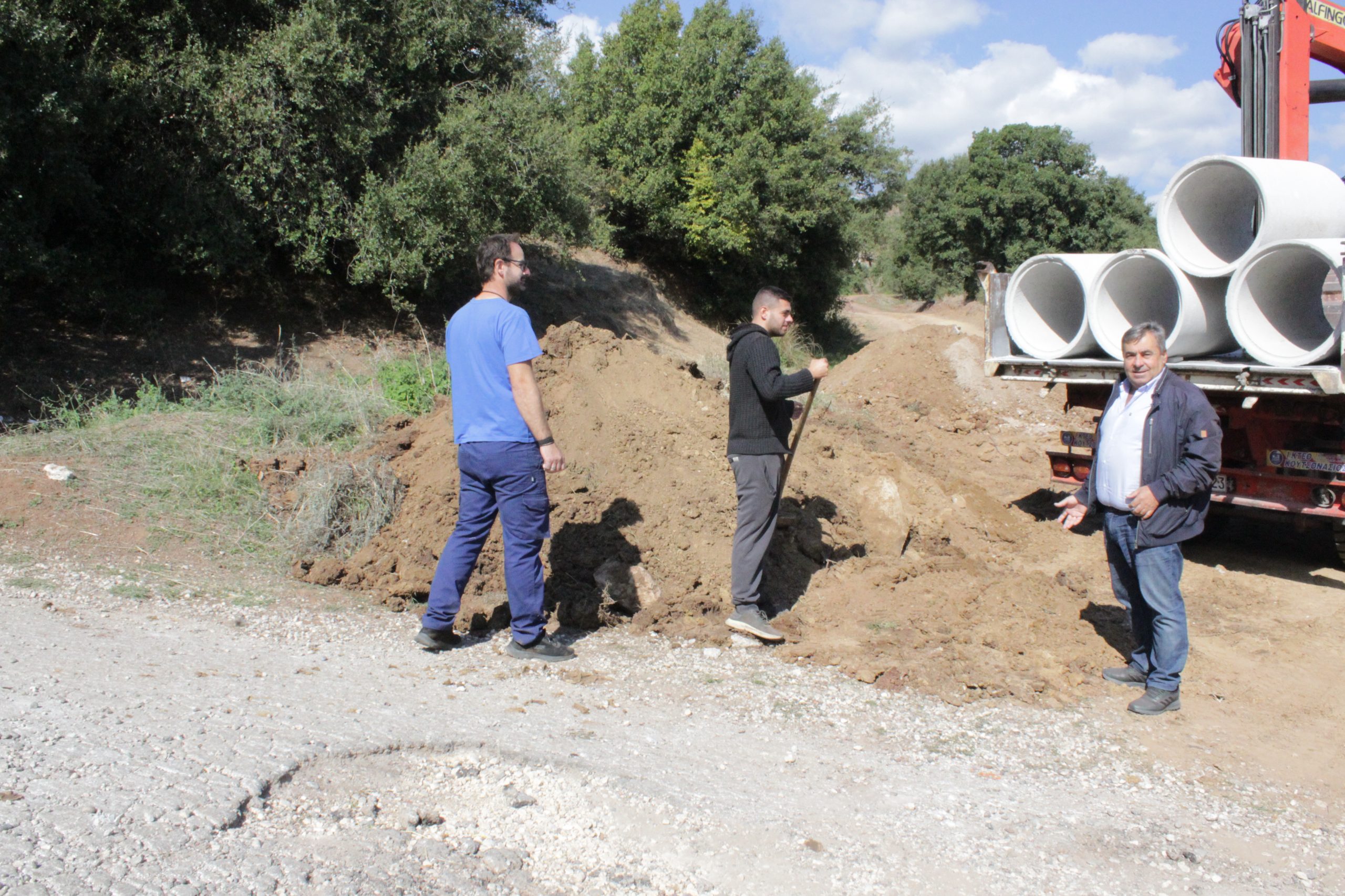 Επίβλεψη του Δημάρχου Πύλης Κων/νου Μαράβα σε Έργα του Δήμου - trikalaIN